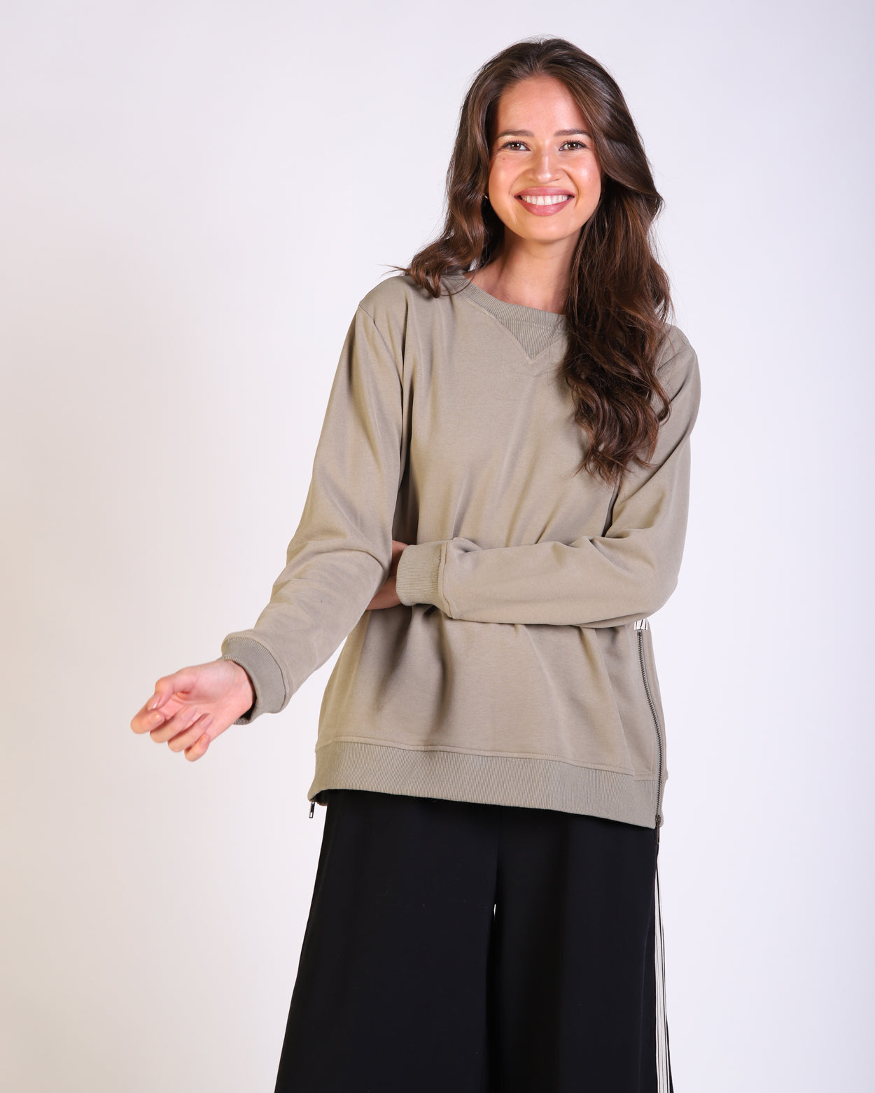 Ada Zip Sweater - Sage – Picnic Clothing